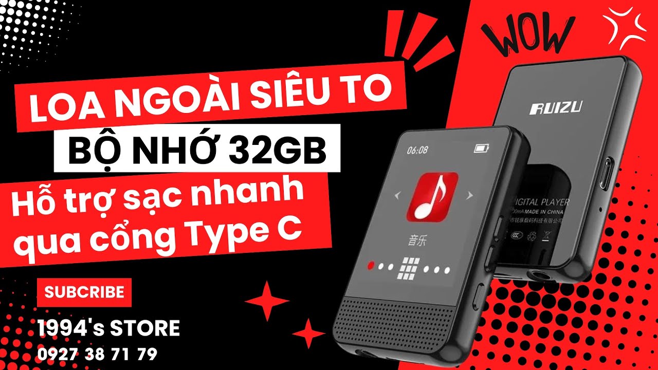 Ruizu M16 - Máy nghe nhạc ngon rẻ nhất dưới 800k mà có màn hình và loa ...