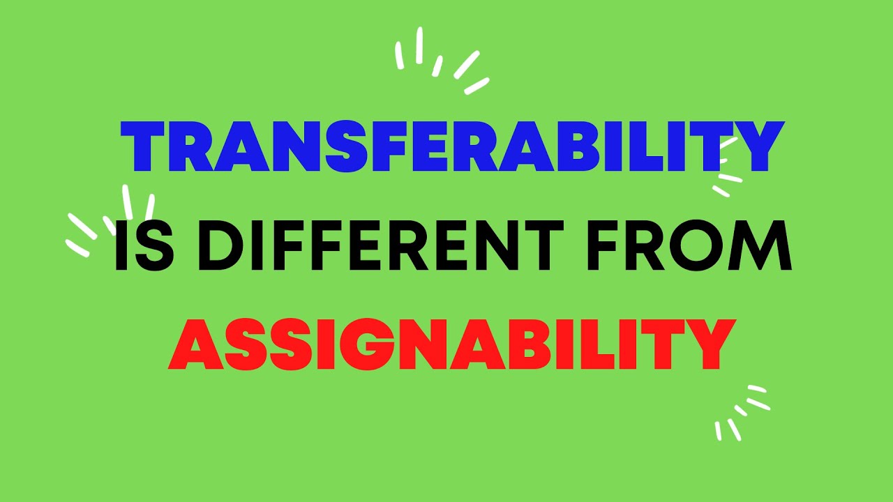 St Peter Life Plan: Tranferability VS Assignability - YouTube