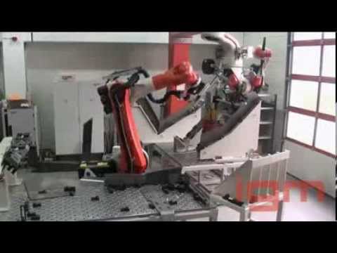 igm robot pick and place welding assembling 2013 - YouTube
