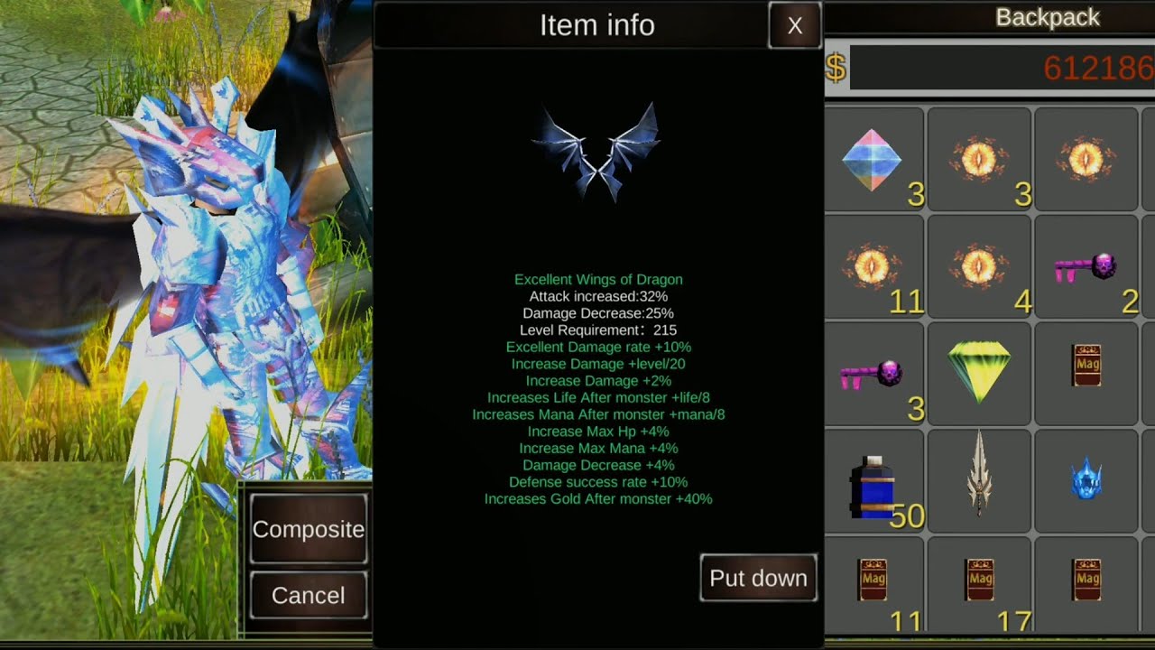 Xoay Kiếm Thiên Sứ,Wing 2 DK,Mu Knight Journey Offline, Mu Mobile ...