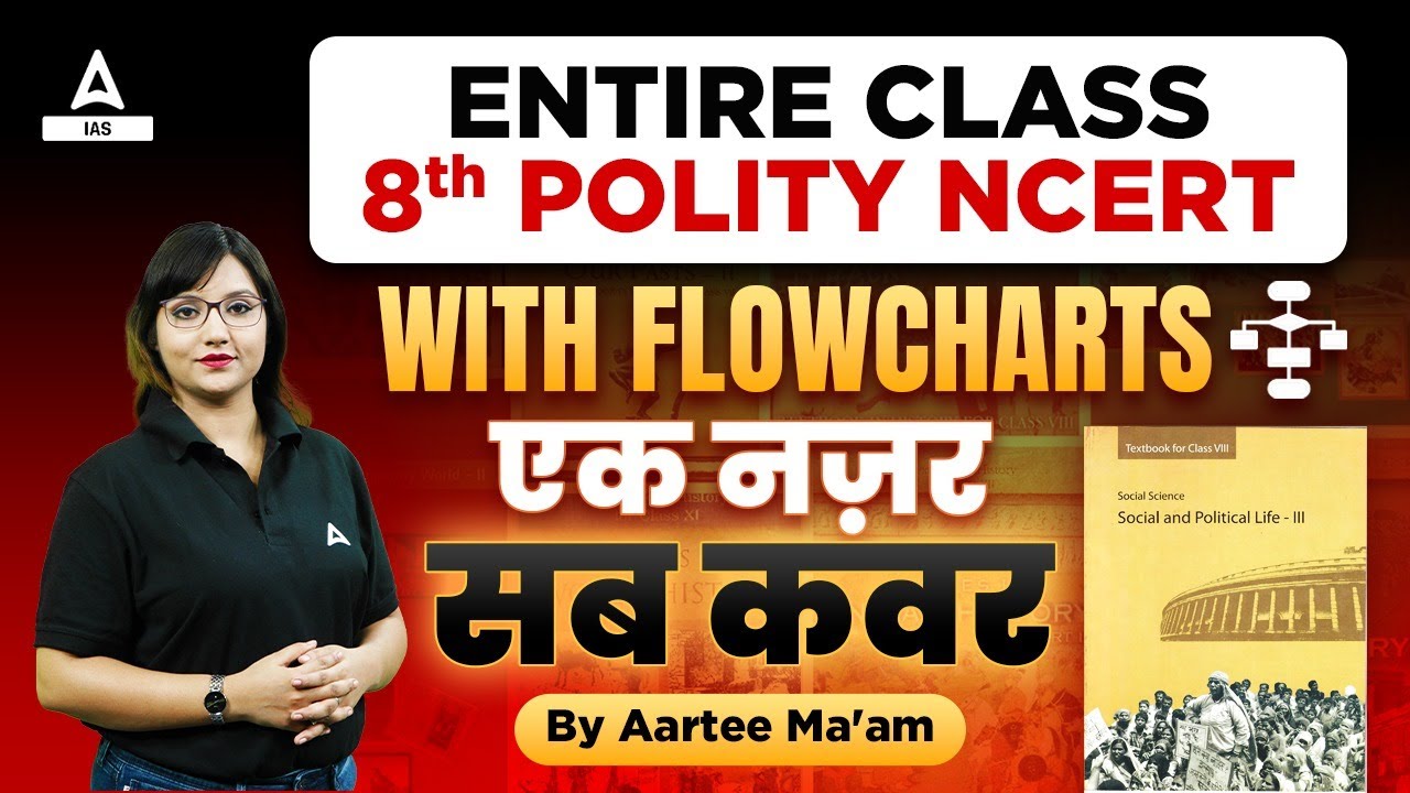 UPSC CSE | Entire Class 8th Polity NCERT with Flowcharts | By Aartee Ma ...