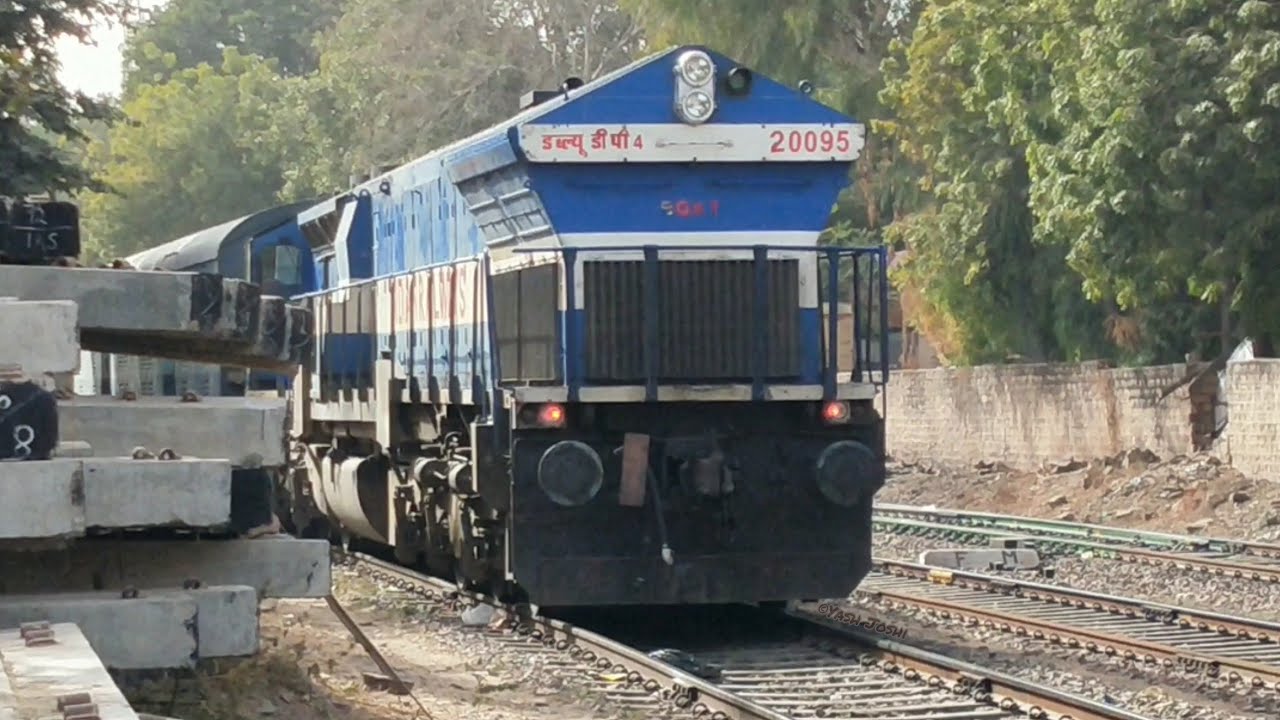180 kmph Capable Locomotive BGKT WDP4 shunting HCPV Coach in Jodhpur ...