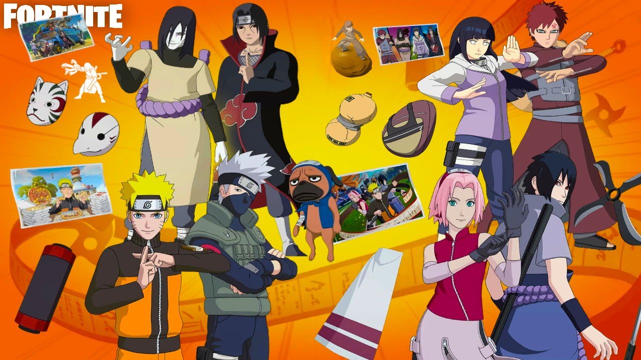 Playing as EVERY Naruto skin in Fortnite - YouTube