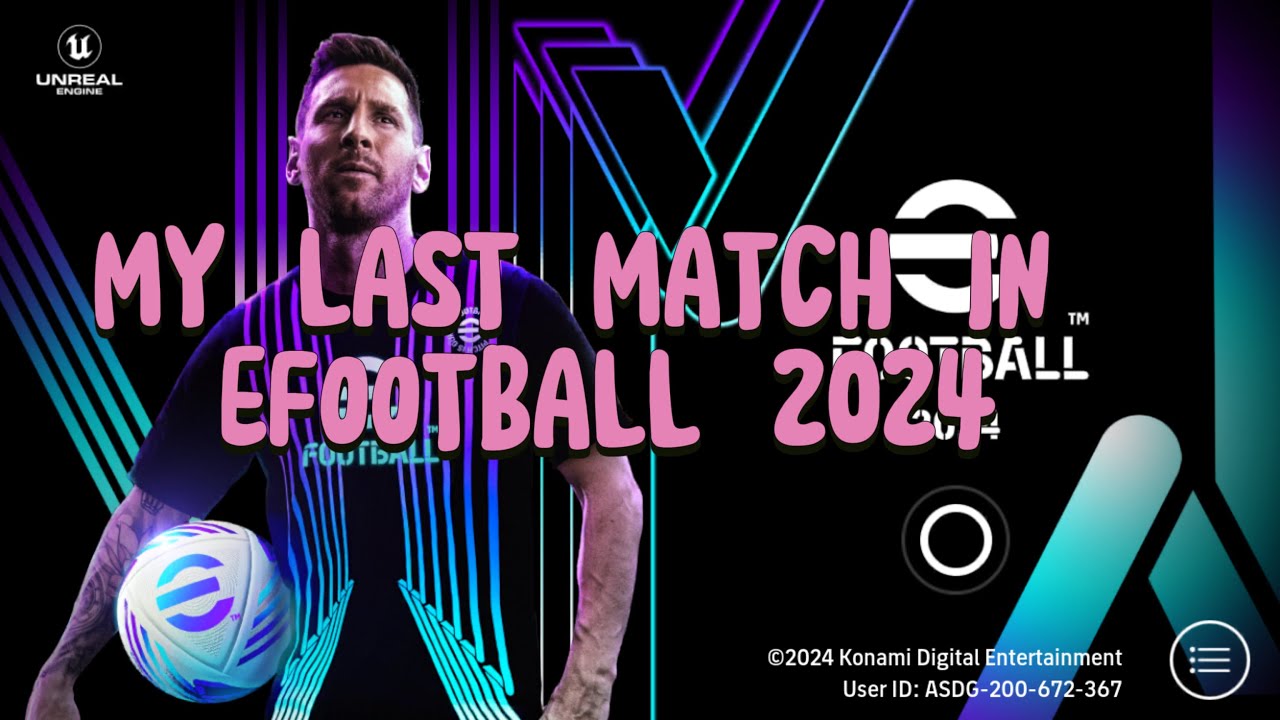 MY LAST MATCH IN EFOOTBALL 2024 *one last dance* - YouTube