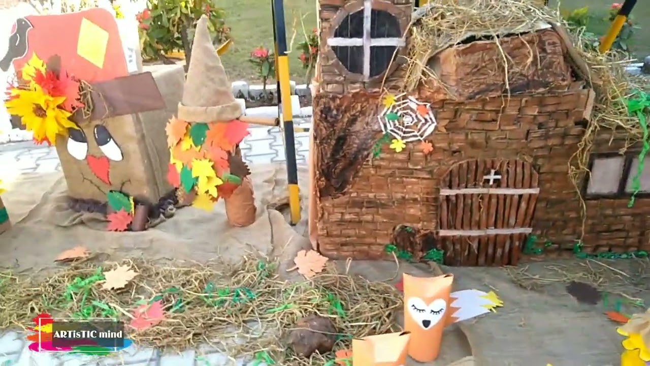 Autumn Theme Decoration ideas || School Decoration || Entrance ...