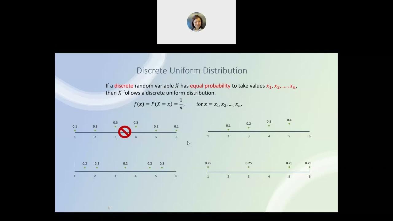 Chapter 2 4 Discrete uniform distribution (MAU) - YouTube