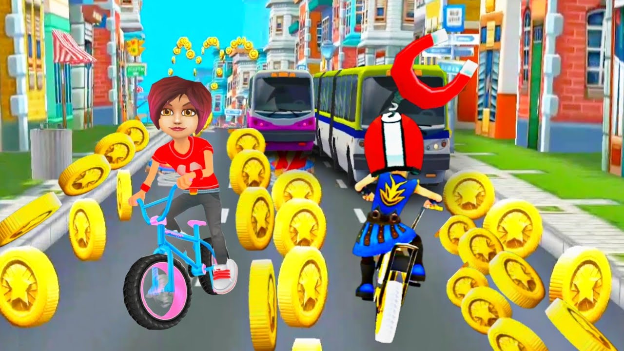 Barbie Girl Cycle Racing Running Game Video - Gadi Wala Game - YouTube