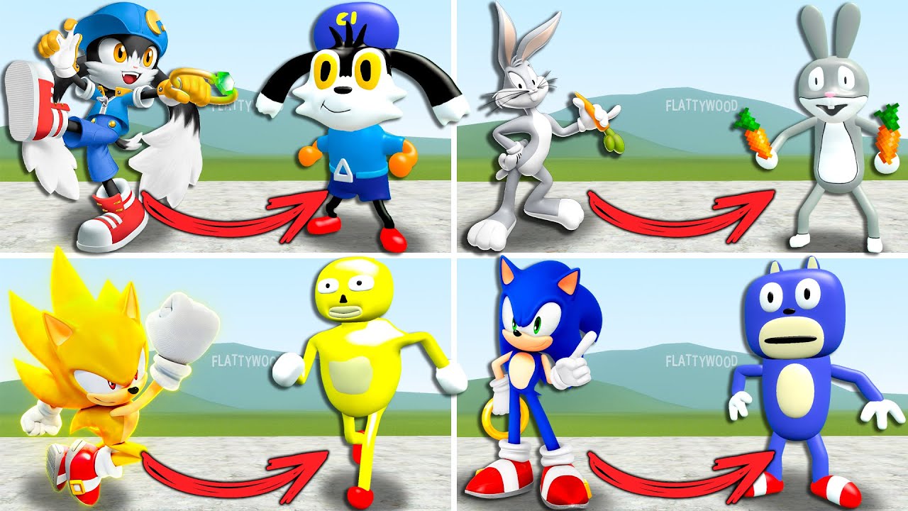 ORIGINAL vs 3D MEMES from SANIC MEMES FAMILY ln Garry's Mod! (Super ...
