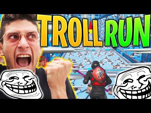 PARKOUR TROLL RUN ON FORTNITE!! HELP ME!