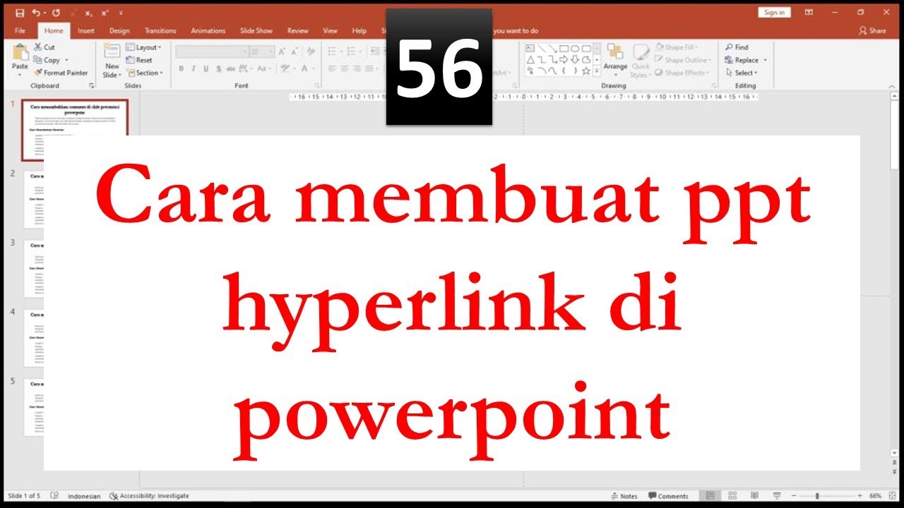 cara membuat ppt hyperlink di powerpoint - YouTube