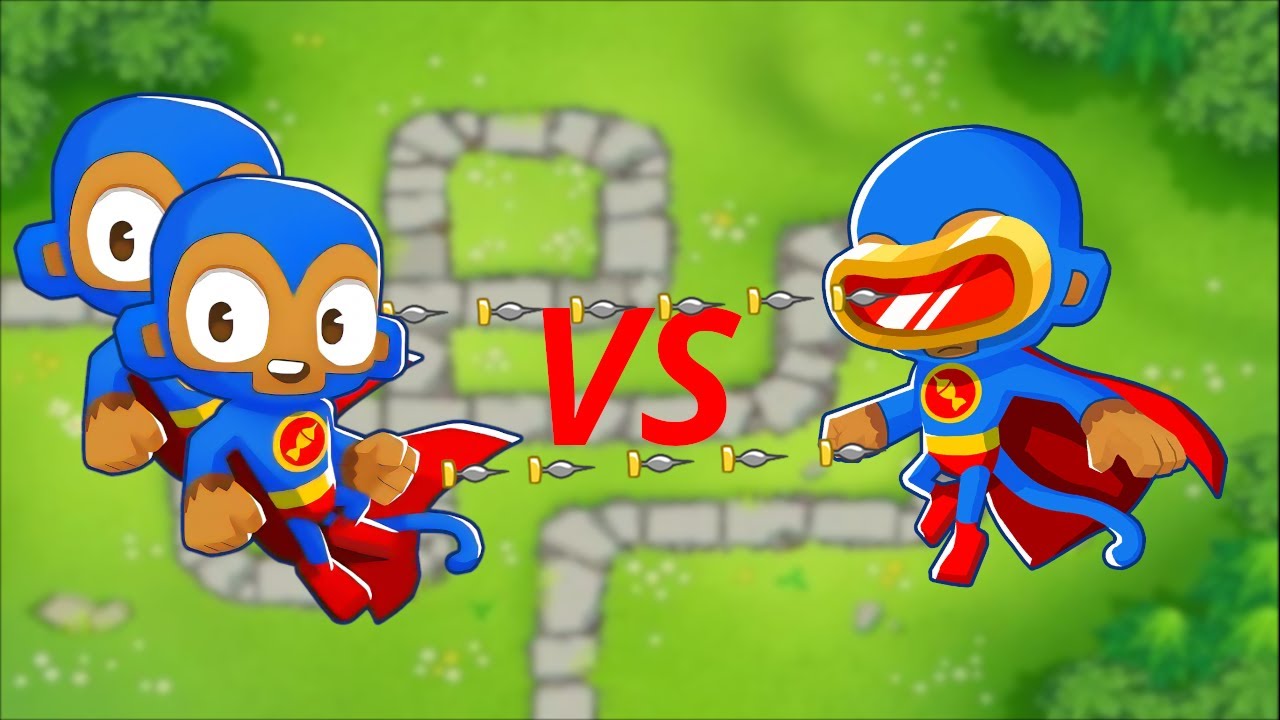 2x Super Monkeys vs Laser Blast - BTD6 Comparison - YouTube