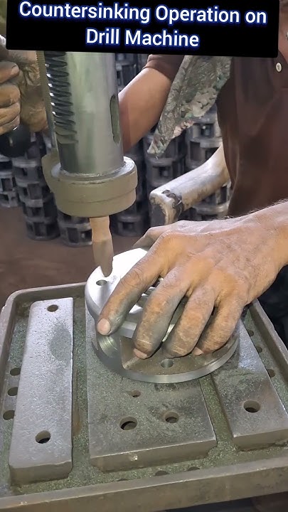 Countersinking operation on pump components over bench drill Machine - Practical demo - YouTube