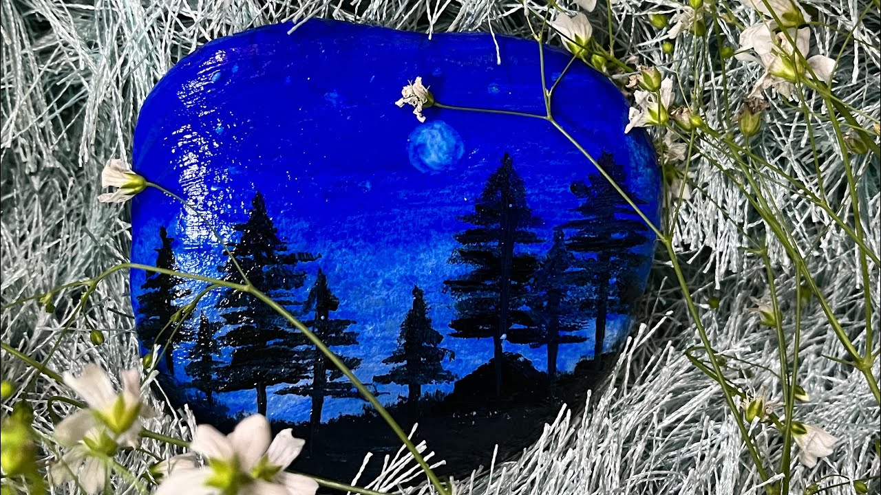 Easy stone painting | Stone art| scenery painting ideas - YouTube