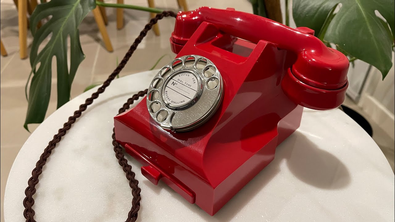 1957 Red GPO 332 Telephone from NZ (BPO 332) with Reverse Dial ...