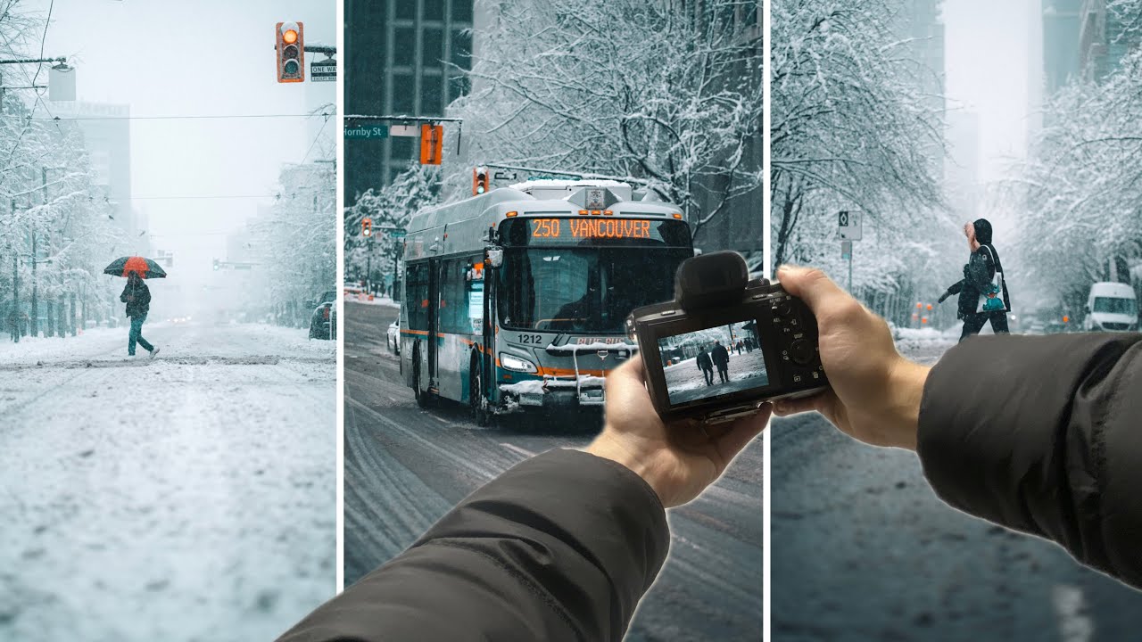 [POV] Downtown Van in Snow 85mm f1.8 - YouTube