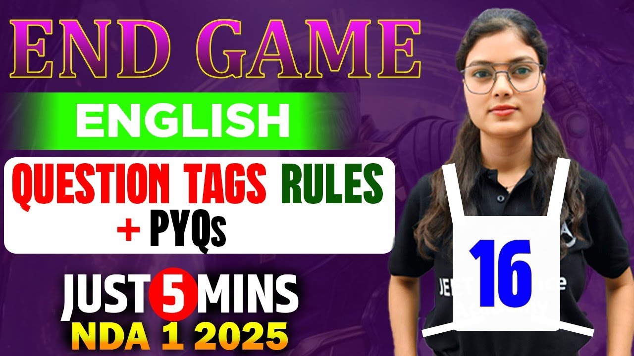 END GAME 🔥 | Complete English QUESTION TAGS in Just 5 Mins | Very ...