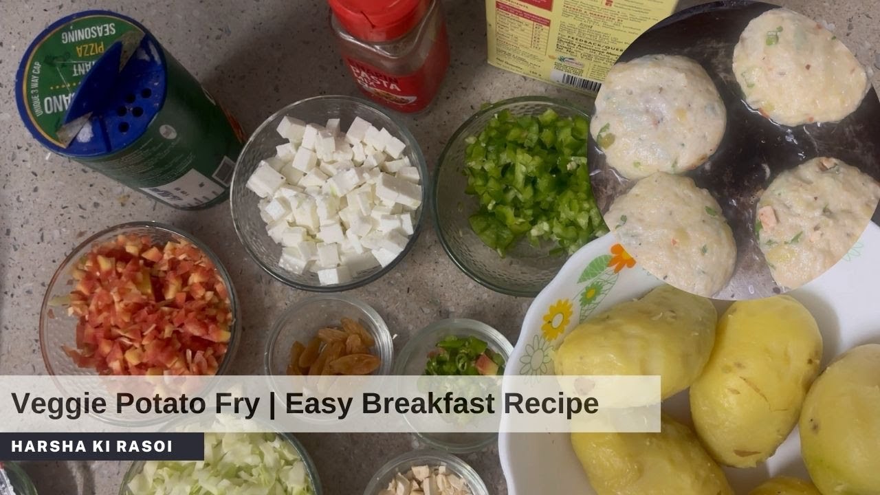 Veggie Potato Fry | Easy Breakfast Recipe | Harsha ki Rasoi - YouTube