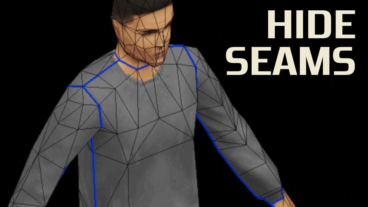 How to hide UV seams on retro characters - YouTube