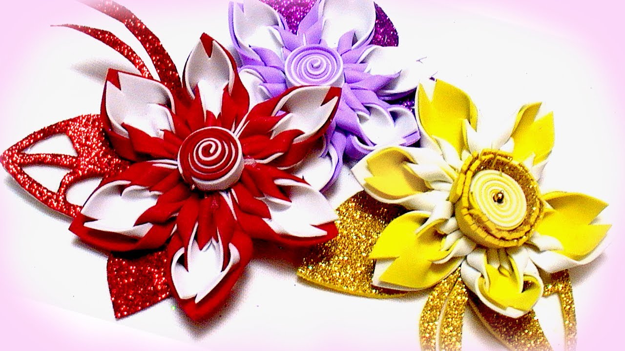 EVA Foam Paper Flowers 🌸 DIY Tutorial for Beginners - YouTube