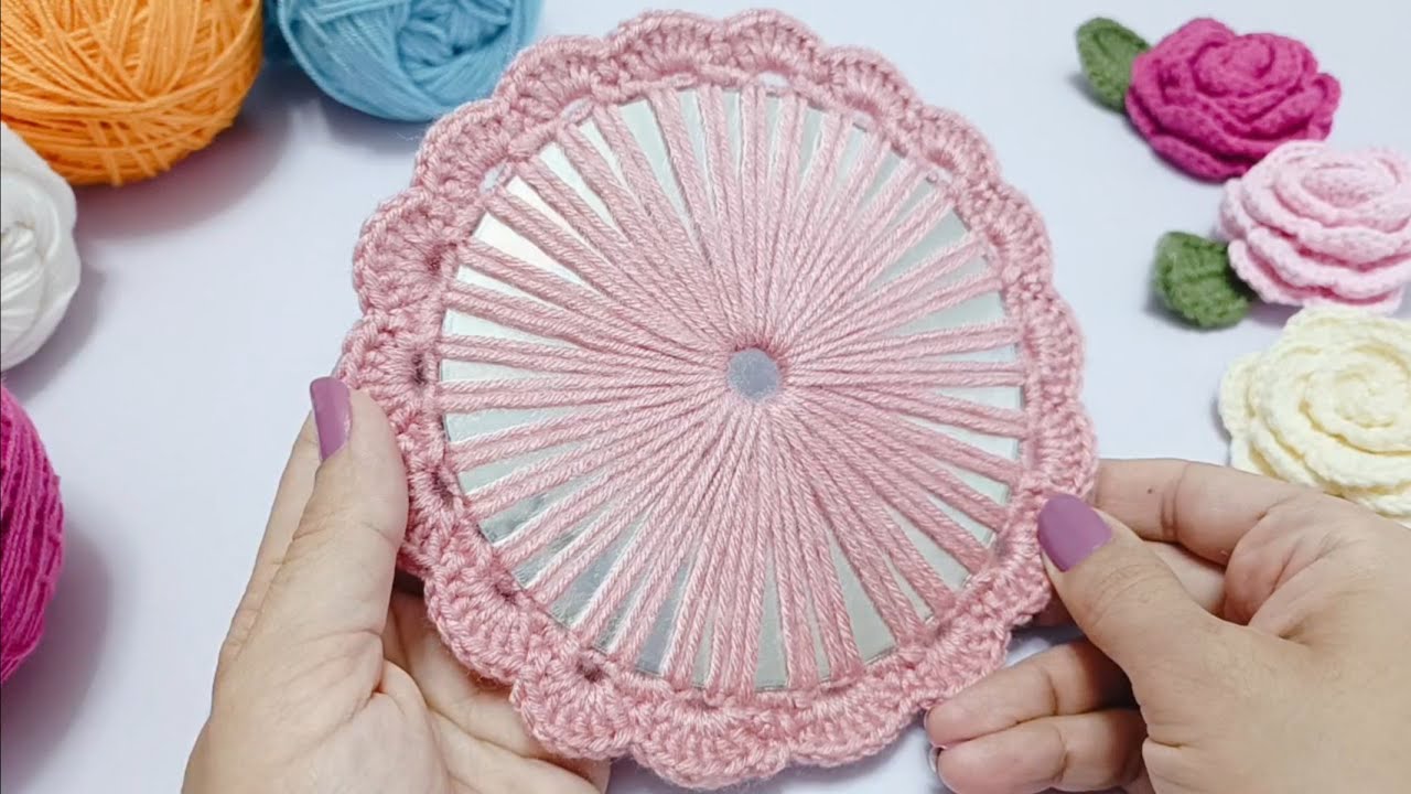 incredible 😱 look what I did with old cd and yarn leftover🤩new idea💡cd ...