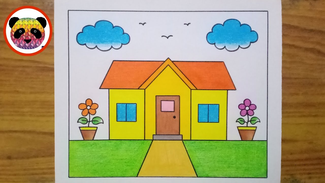 House Drawing / How to Draw a House / House Drawing Easy Step By Step ...