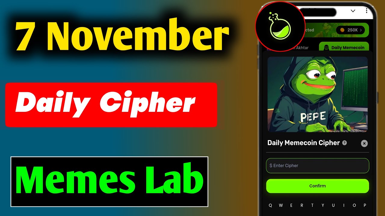 Memes Lab Daily Cipher Code 7 November | 7 November Memes Lab Daily ...