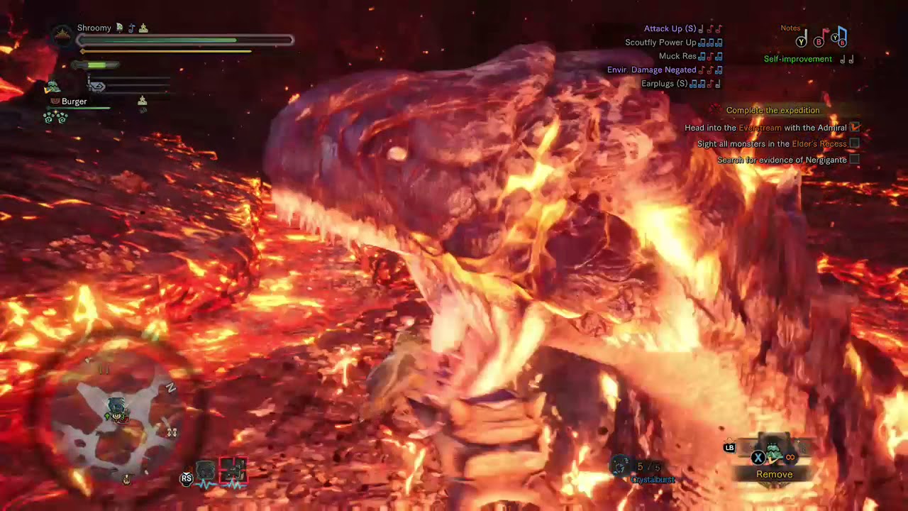 Clip: Playing Monster Hunter Worlds High Rank Expedition with Lava Fish ...