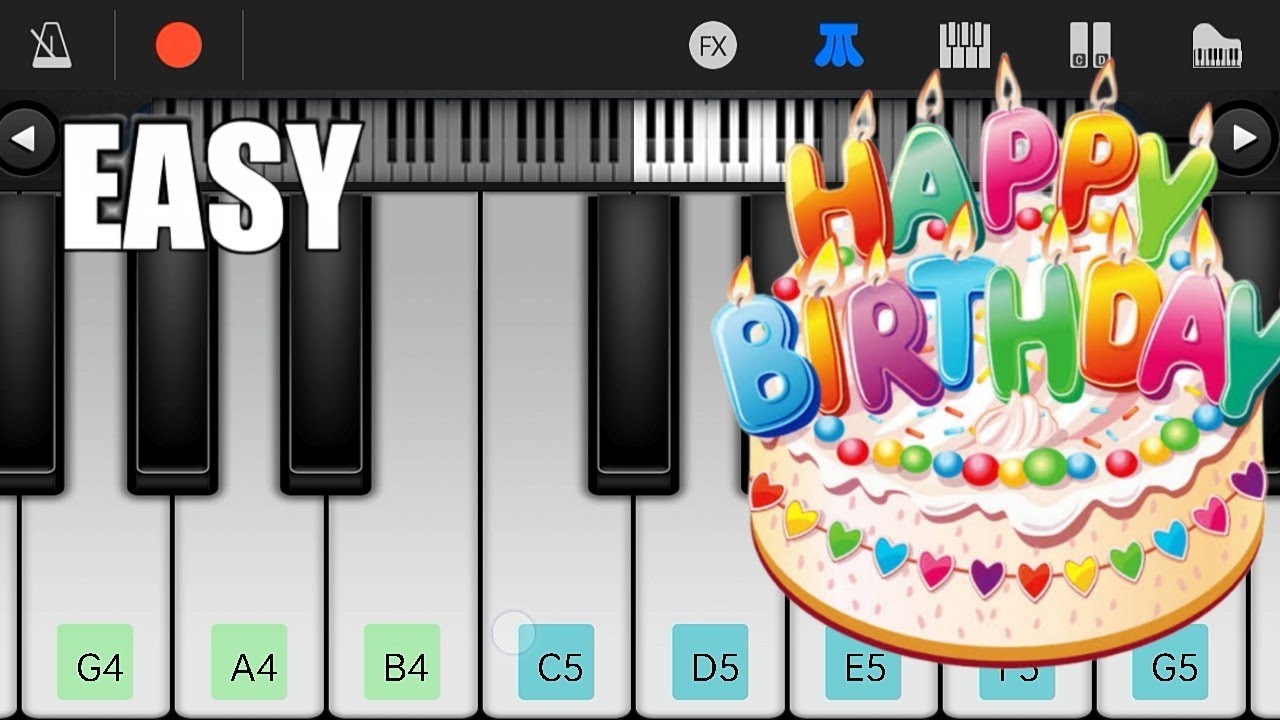 Learn Happy Birthday tune on piano! Easy piano tutorial 🎹😃👍 - YouTube