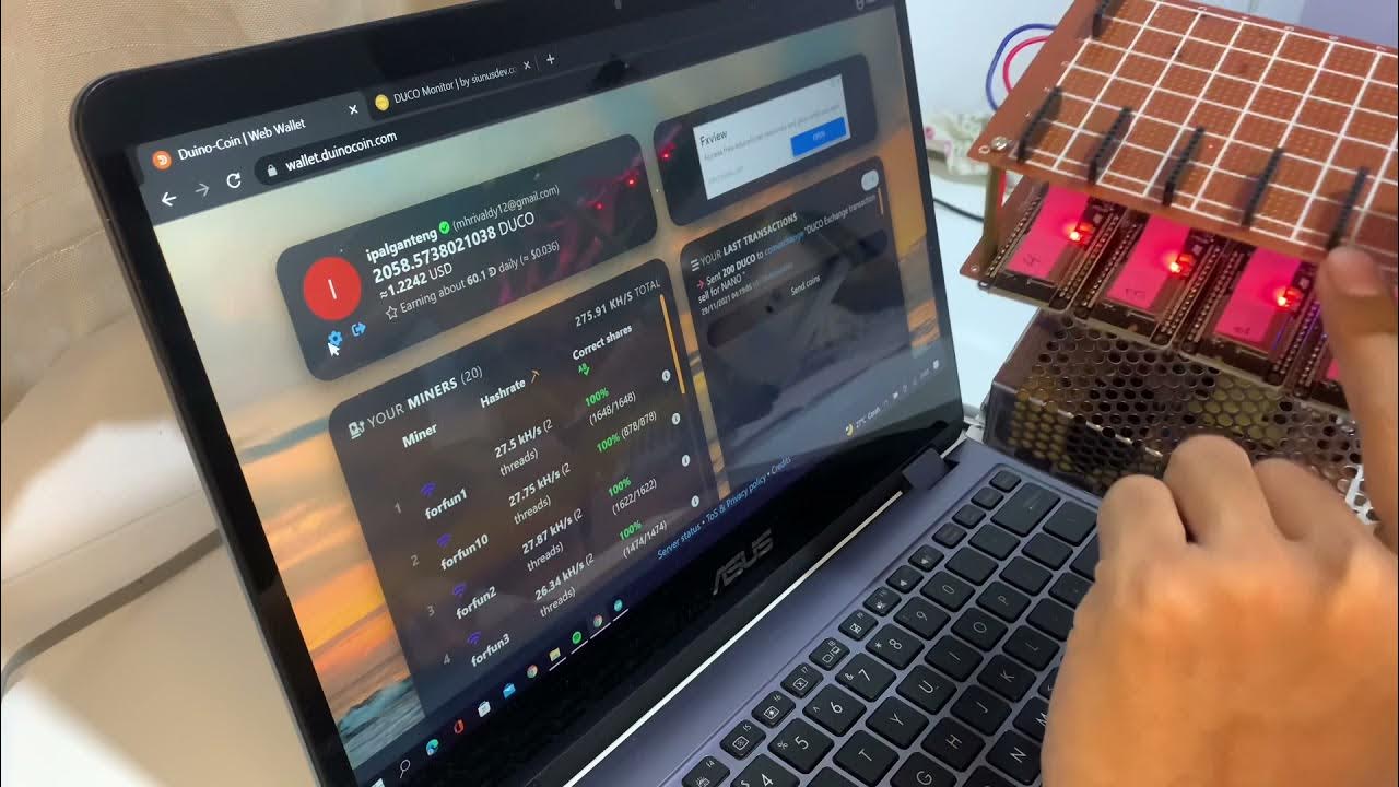 10 ESP32 CUKUP? MINING DUINO COIN - YouTube