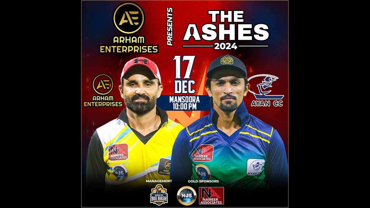 The Ashes 2024 | Match No.10 | Arham Enterprises vs Ayan CC - YouTube