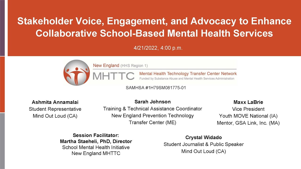 HEART Webinar: Stakeholder Voice, Engagement, and Advocacy...4/21/2022 ...