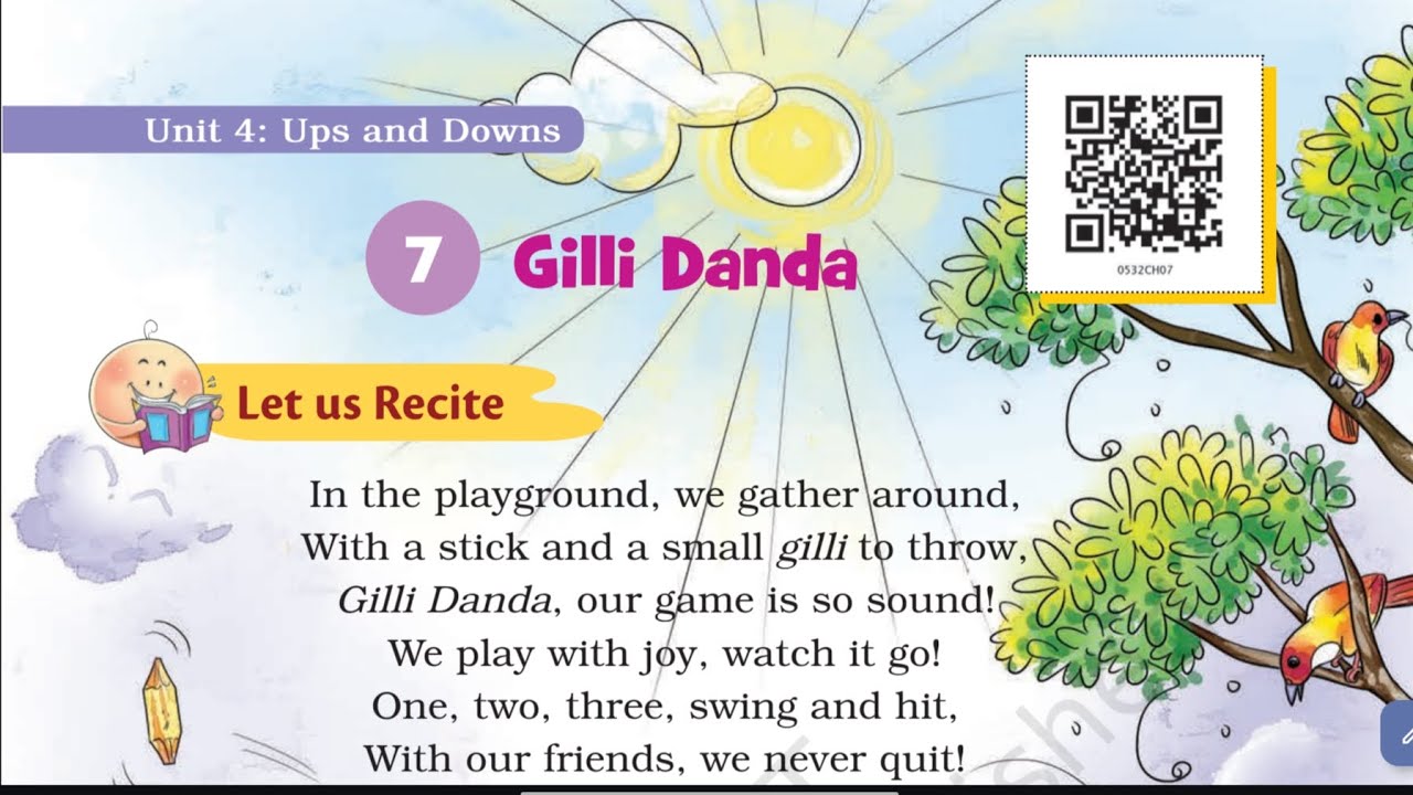 Gilli Danda | Class 5 English|Chapter 7| Poem| Santoor| NCERT| FULL ...