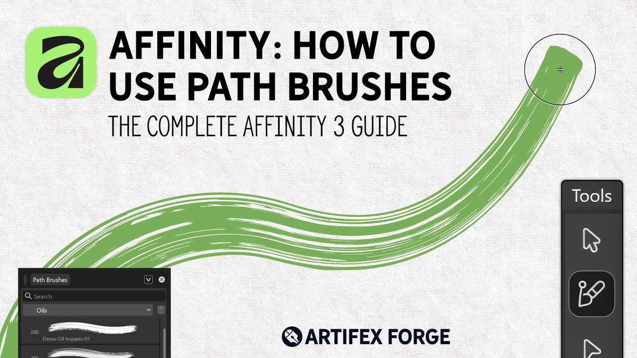 Affinity 3: How to use Path Brushes (Vector Brushes) | Affinity Studio Path Brush Tool Tutorial ...