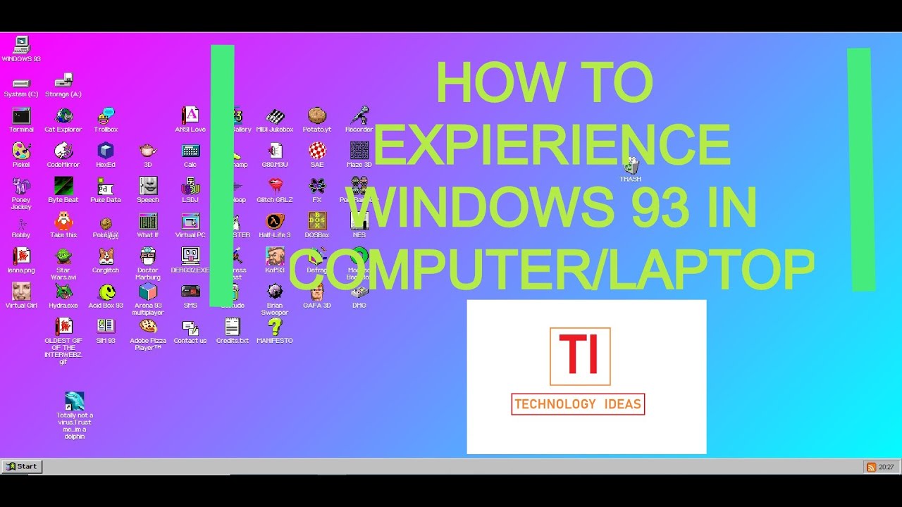 HOW TO USE WINDOWS 93 IN YOUR COMPUTER - YouTube