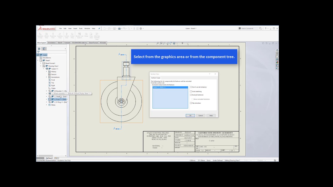 ENGR 6: Creating an Assembly Sectional View - YouTube