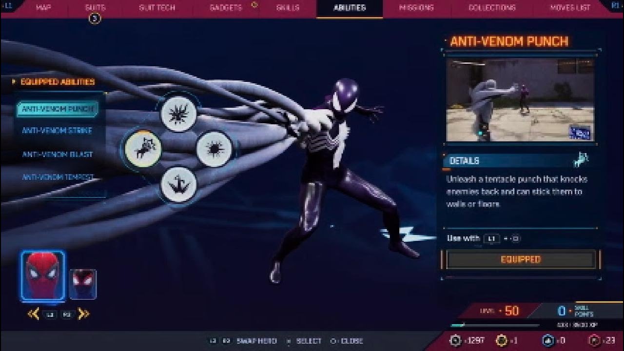Cant use symbiote ability after main story? [marvel's spiderman 2 ...