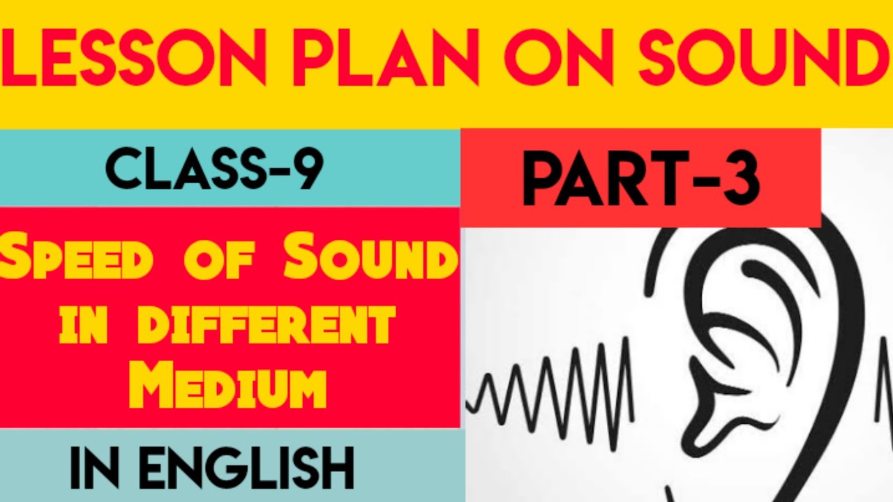 Lesson Plan on Sound||Part-3|| SPEED OF SOUND IN DIFFERENT MEDIUM ...