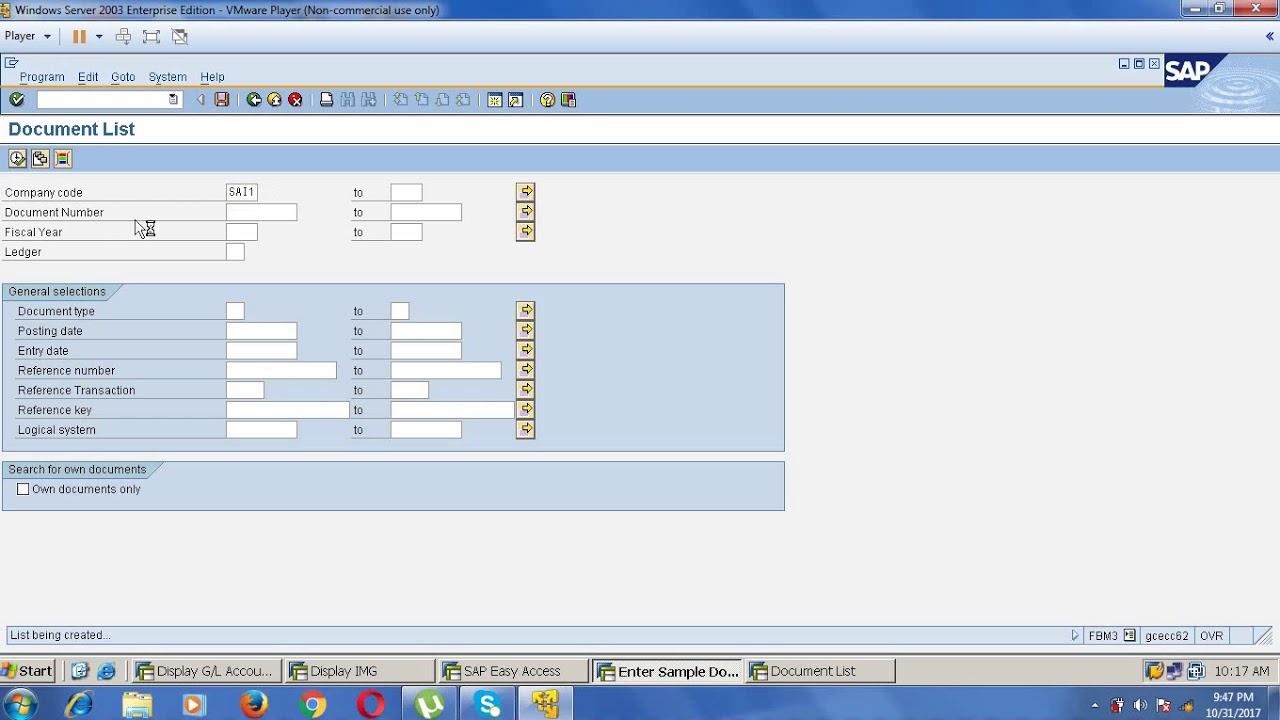 sap fi #sample document posting easy way - YouTube