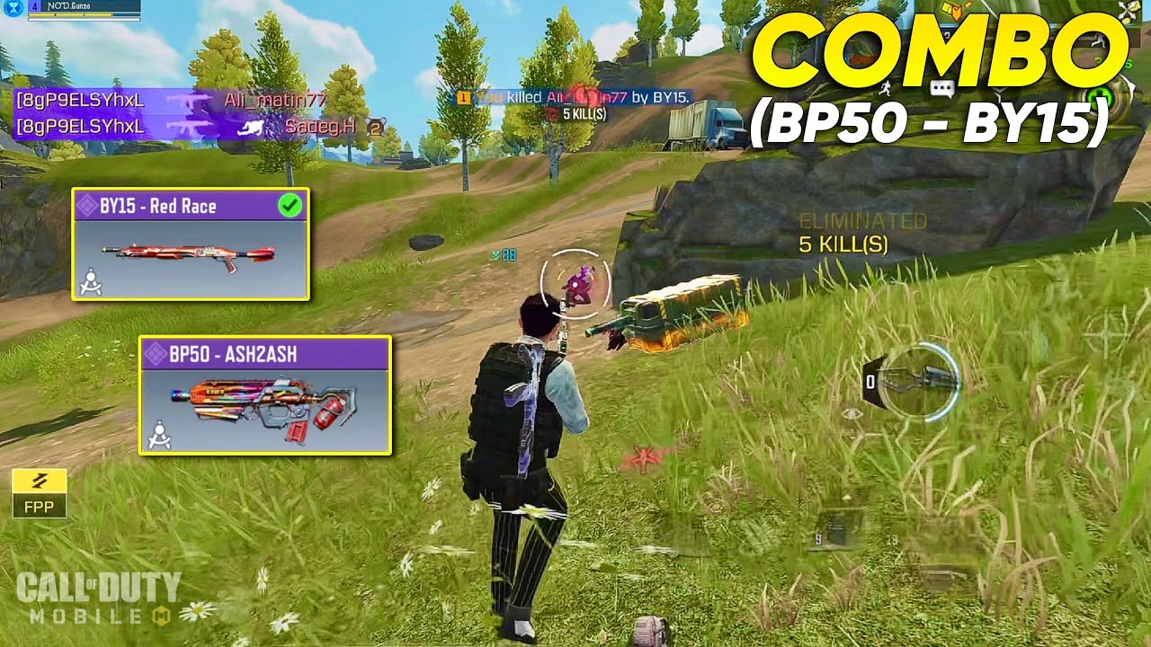 USING SEASON 8 BEST COMBO GUNS (BP50 - BY15) IN COD MOBILE | 38 KILLS DOUBLE GAMEPLAY CODM BR ...