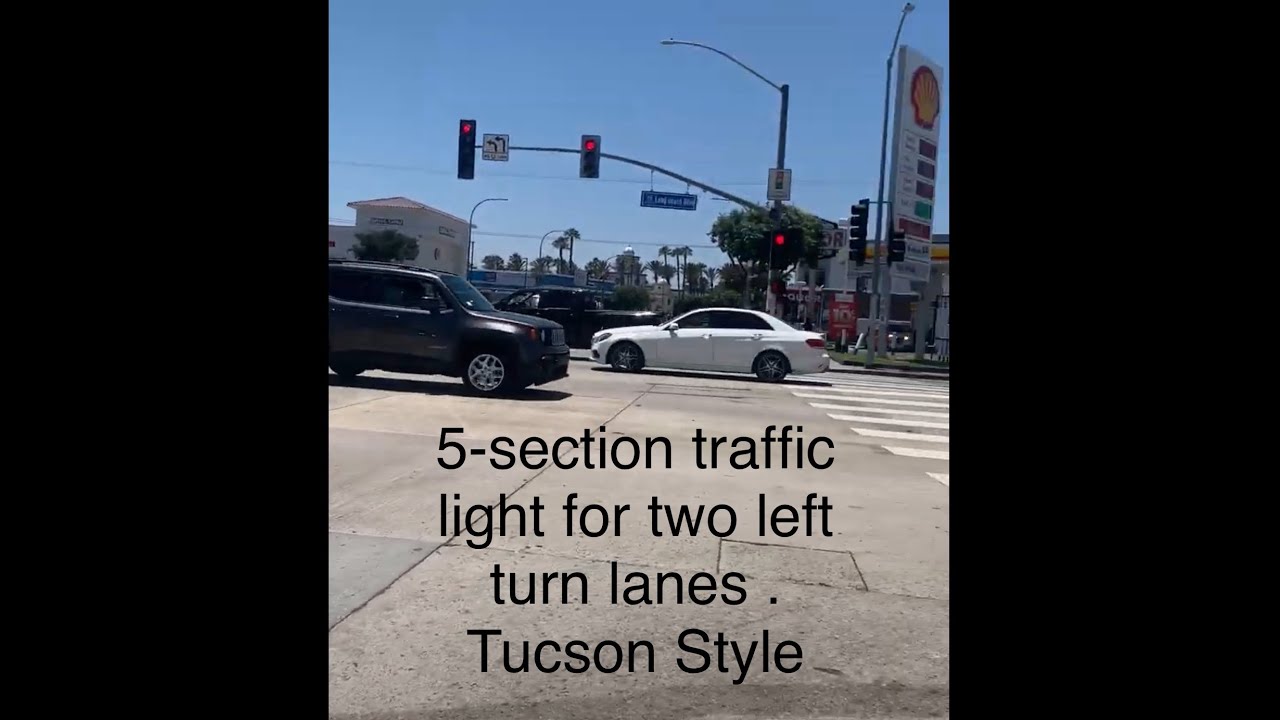 Traffic signal at Imperial Highway at Long Beach Blvd . 5-section ...