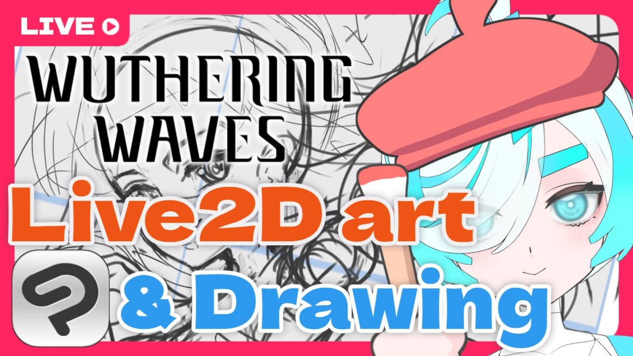 (EN/JP) Drawing Wthering Waves Fanart&Live2D : Carlotta 673 - YouTube