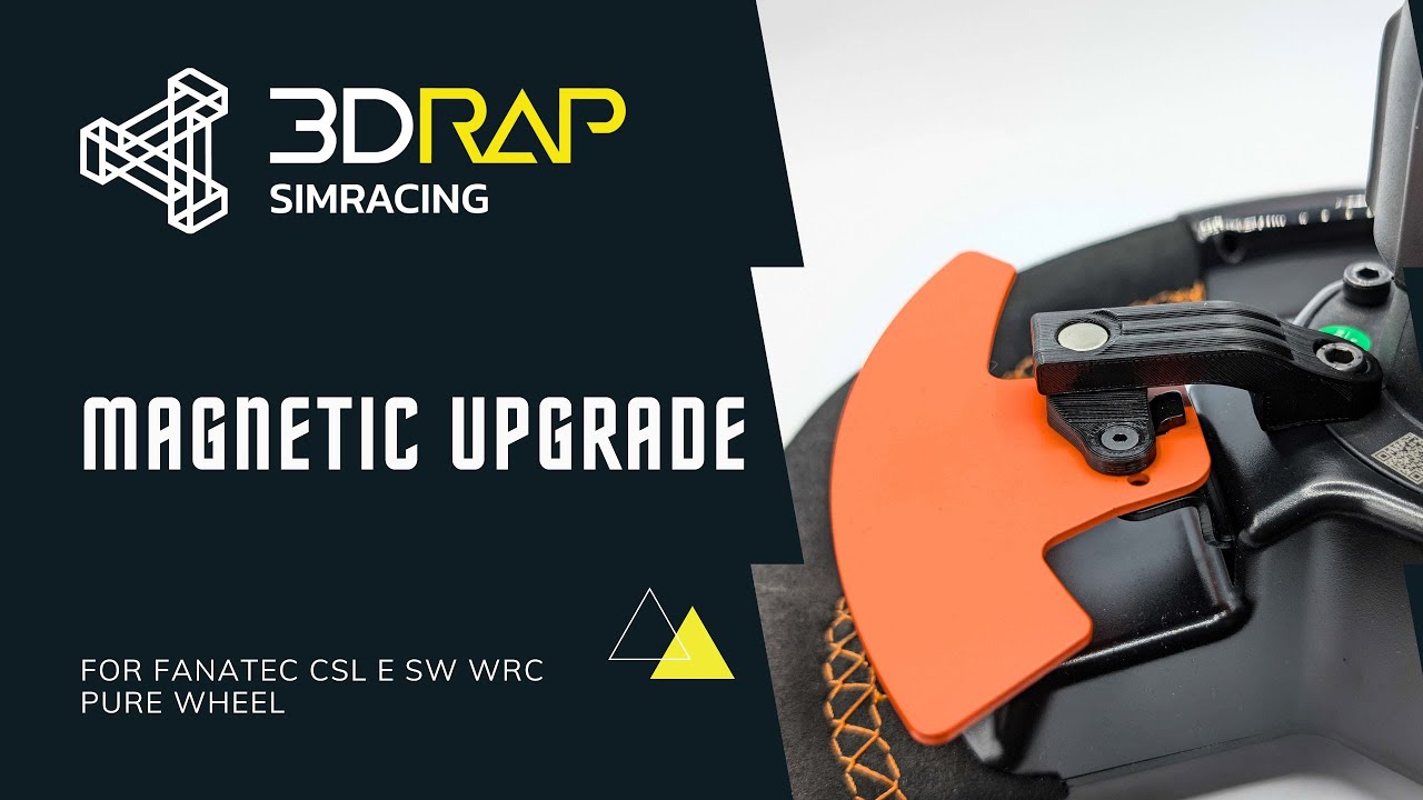 3DRAP MAGNETIC PADDLES UPGRADE FOR FANATEC CSL E SW WRC PURE WHEEL ...