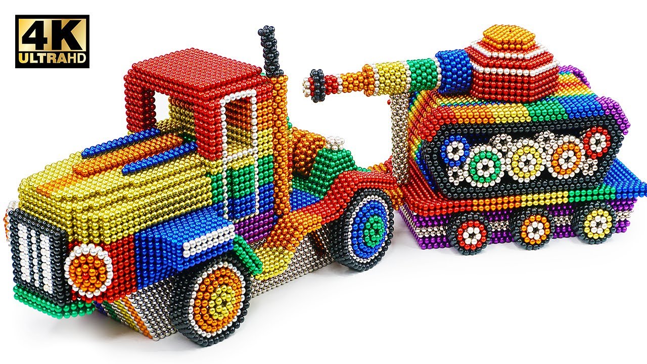 HowTo Make Ural 63704 Tank Transporter From Magnetic Balls (Satisfying ...