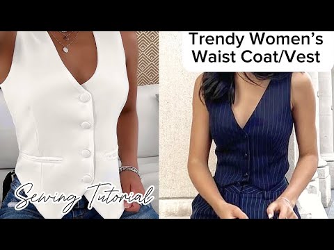 How to Cut and Sew a WAISTCOAT. How to Make a FITTED WAISTCOAT TUTORIAL