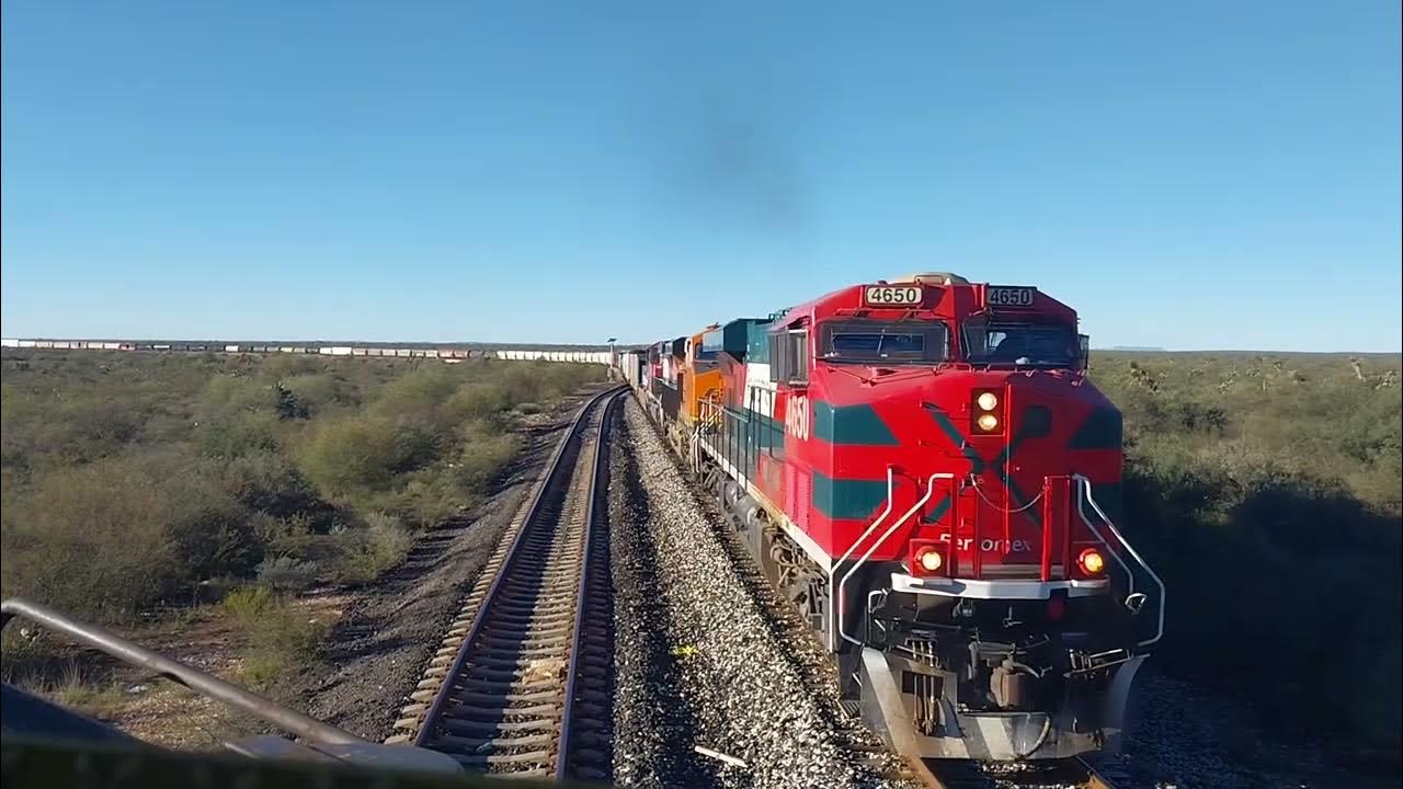 FXE 4650 Directo Piedras Negras México con 3 locomotoras - YouTube