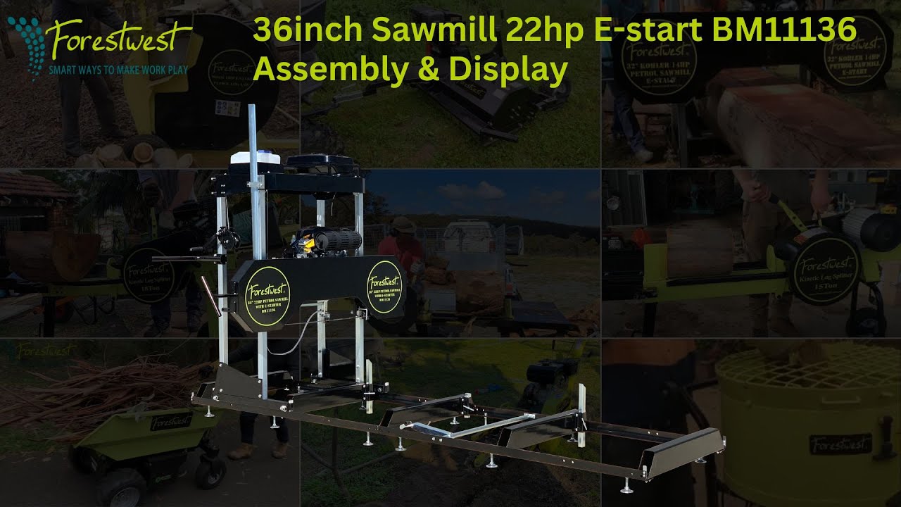Forestwest 36inch Sawmill 22inch Engine E-Start Assembly & Display ...