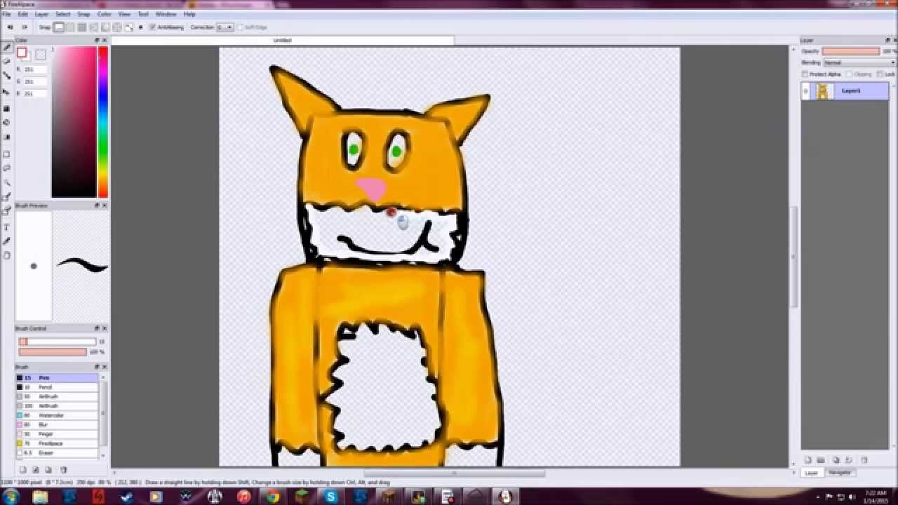 Speed Art- Mr. Stampy Cat - YouTube