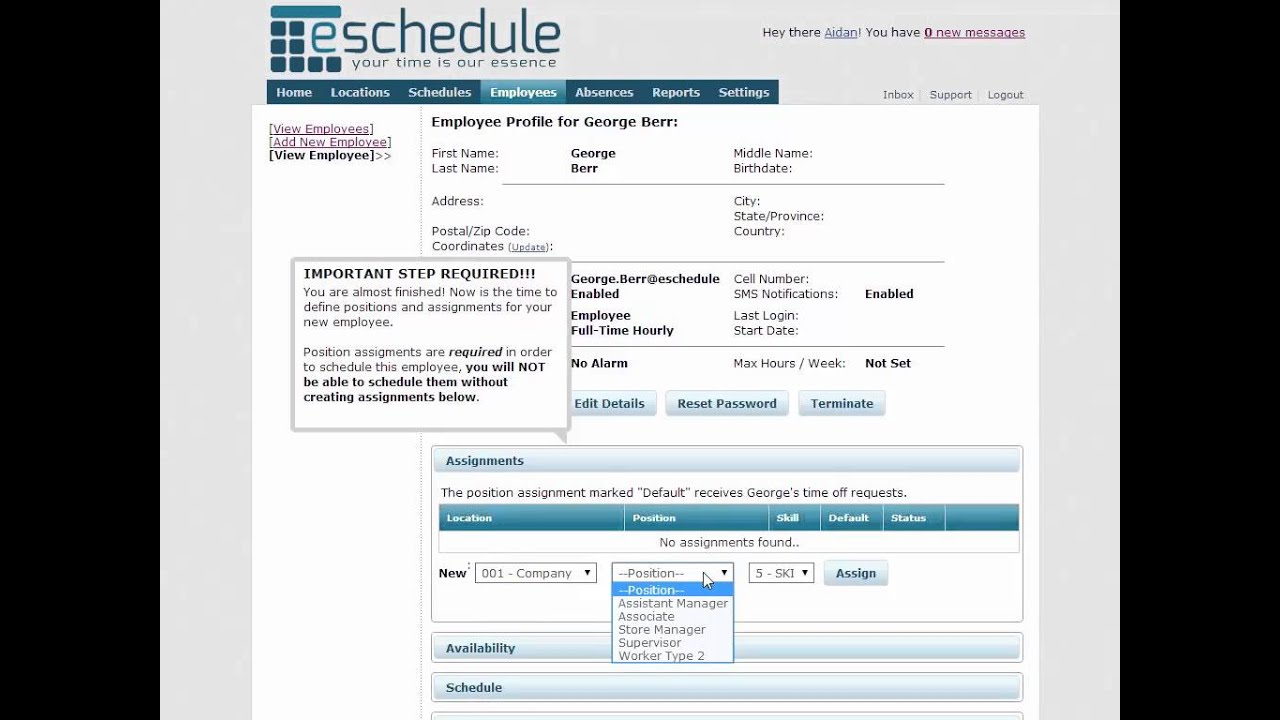 eSchedule Tutorial - Creating Employees - YouTube