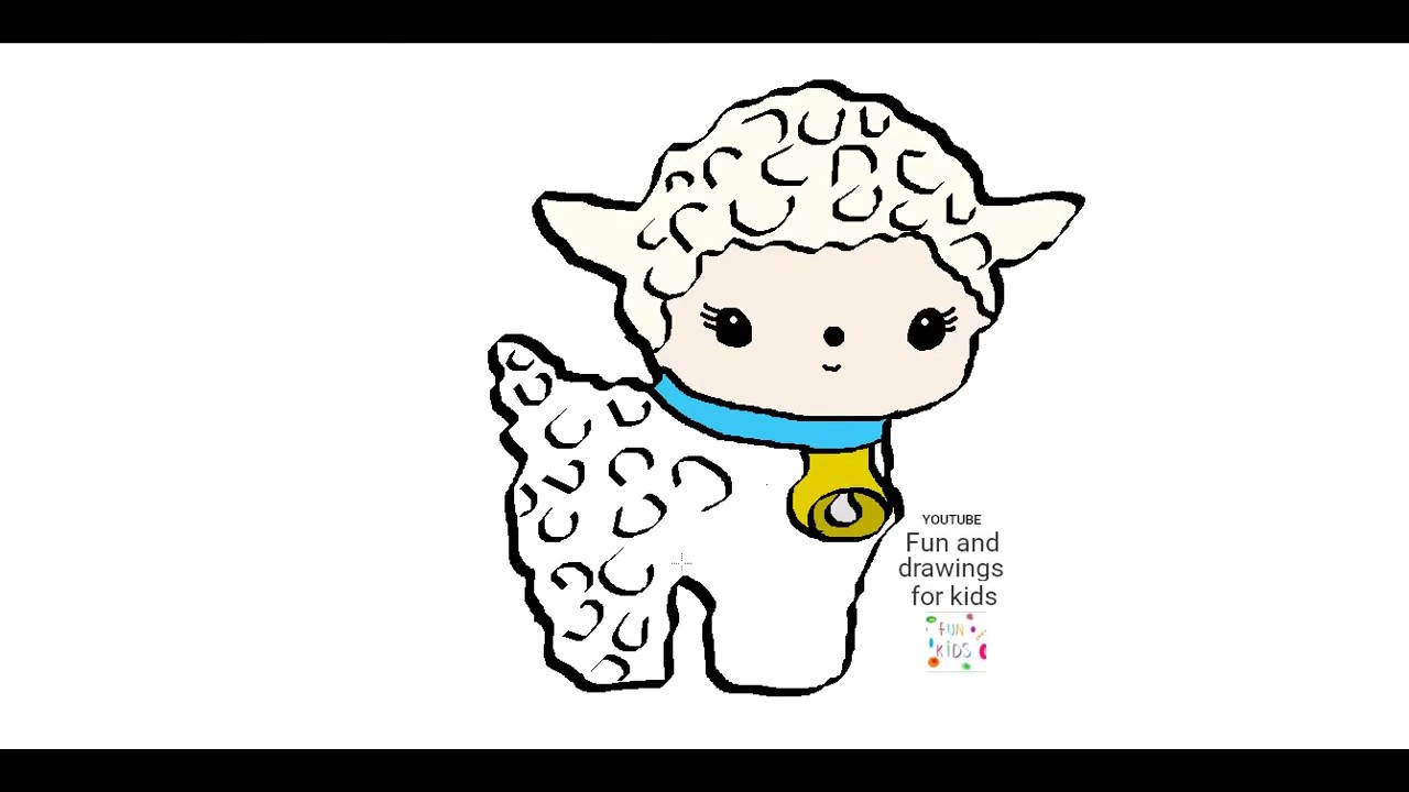 How to draw a little sheep - YouTube