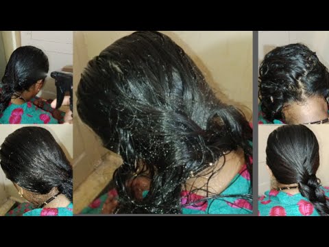 Hair | water spray over wet hair | Hair wet combing | Hair massage ...